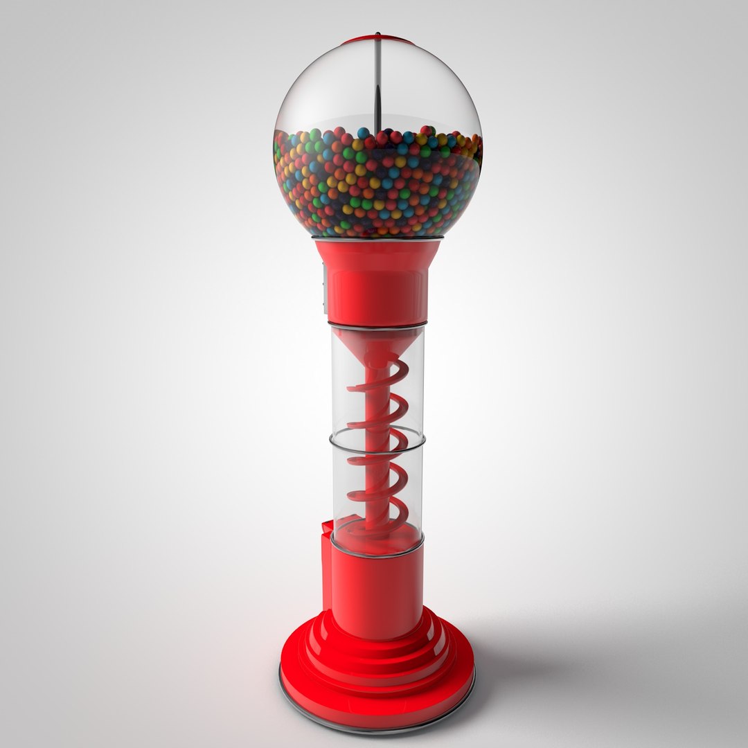 3d Retro Gumball Machine
