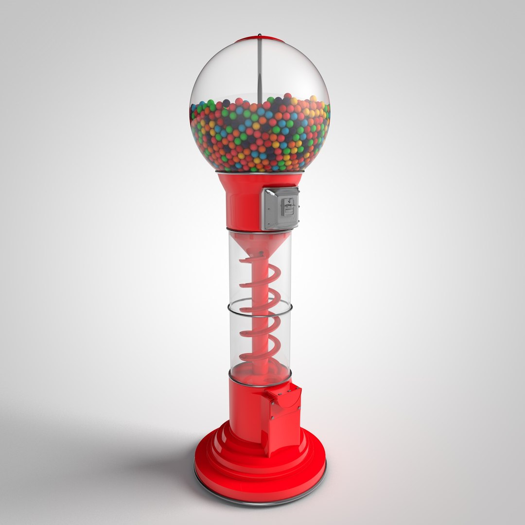 3d Retro Gumball Machine