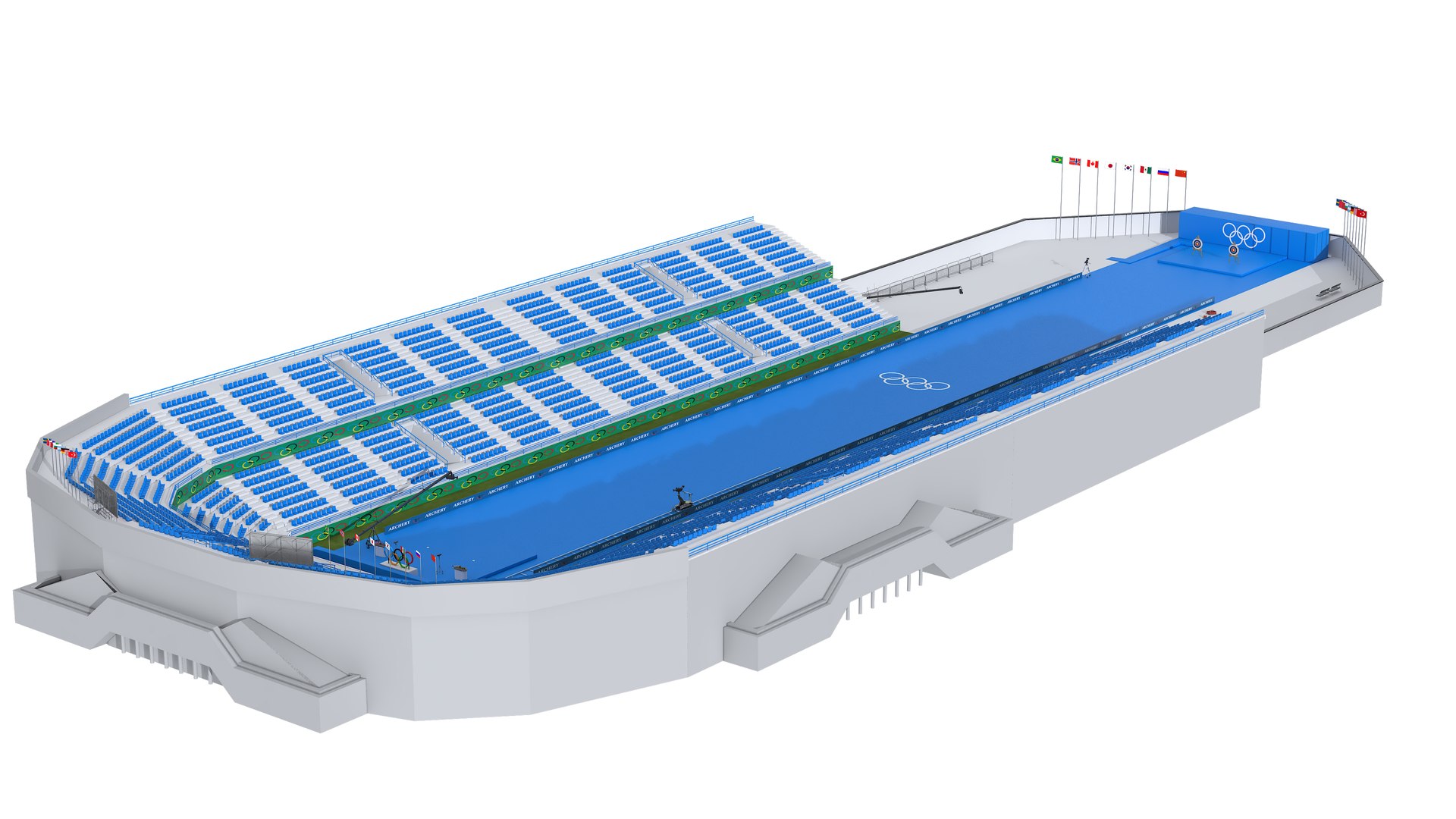 Archery Stadium 3D - TurboSquid 2323286