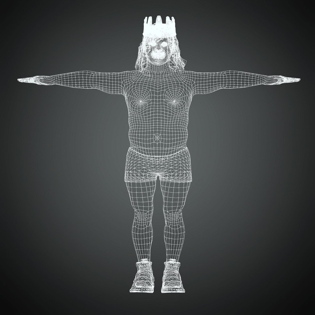 3D Crazy Homeless - King Poverty Character - Rigged And Blendshapes ...