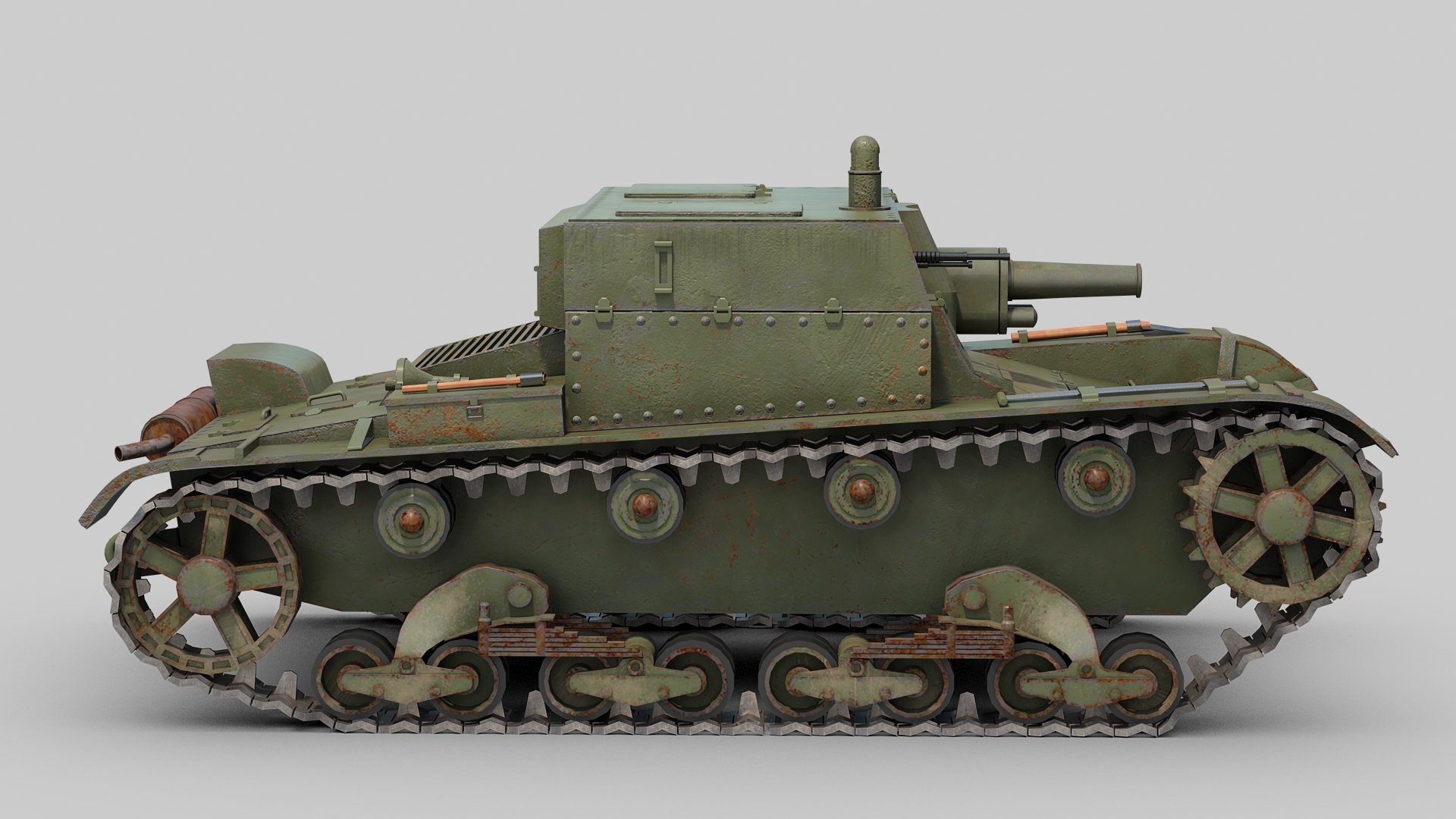 At-1 gun self model - TurboSquid 1687731