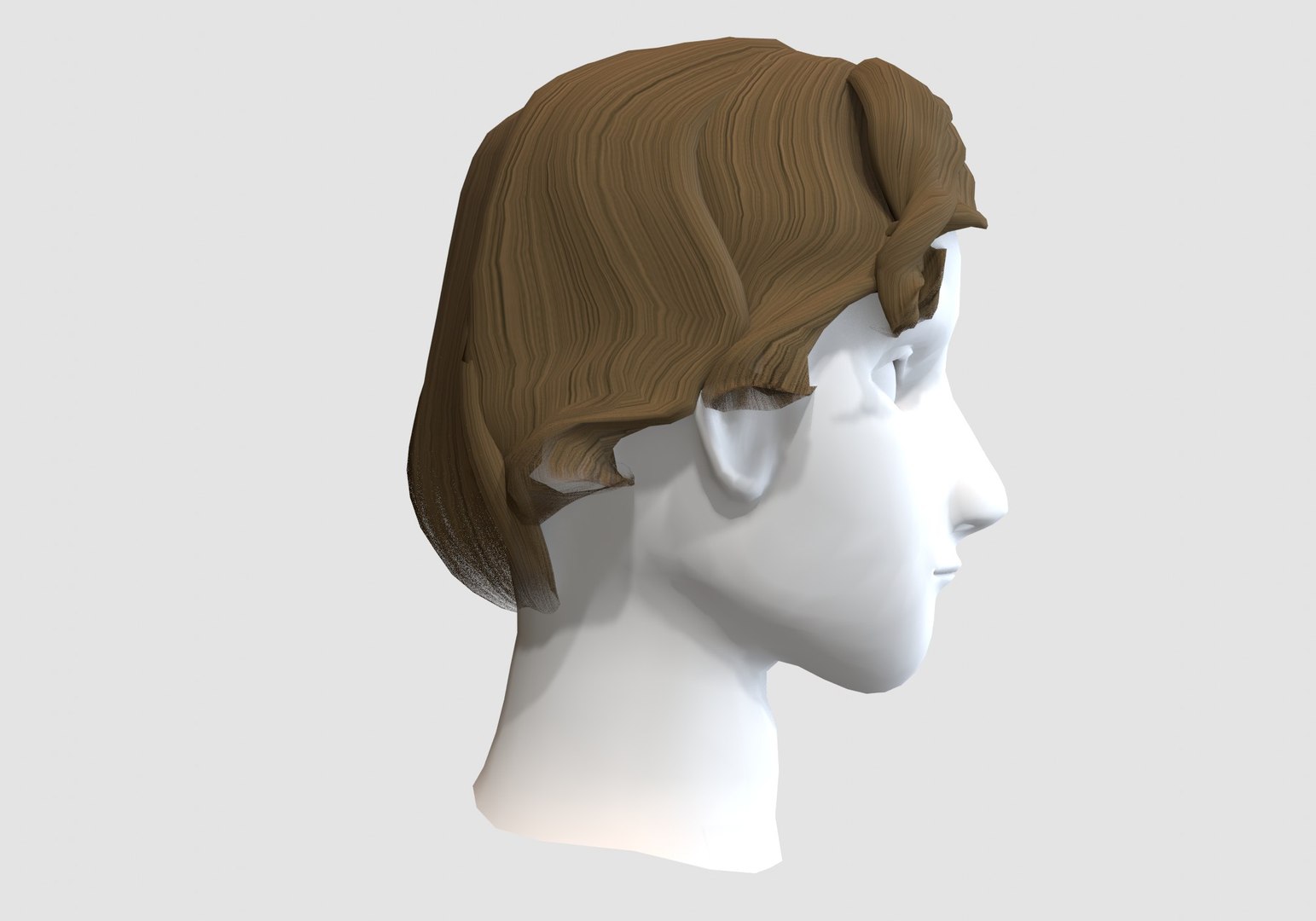 Cartoon Wavy Hairstyle Model - TurboSquid 1922805