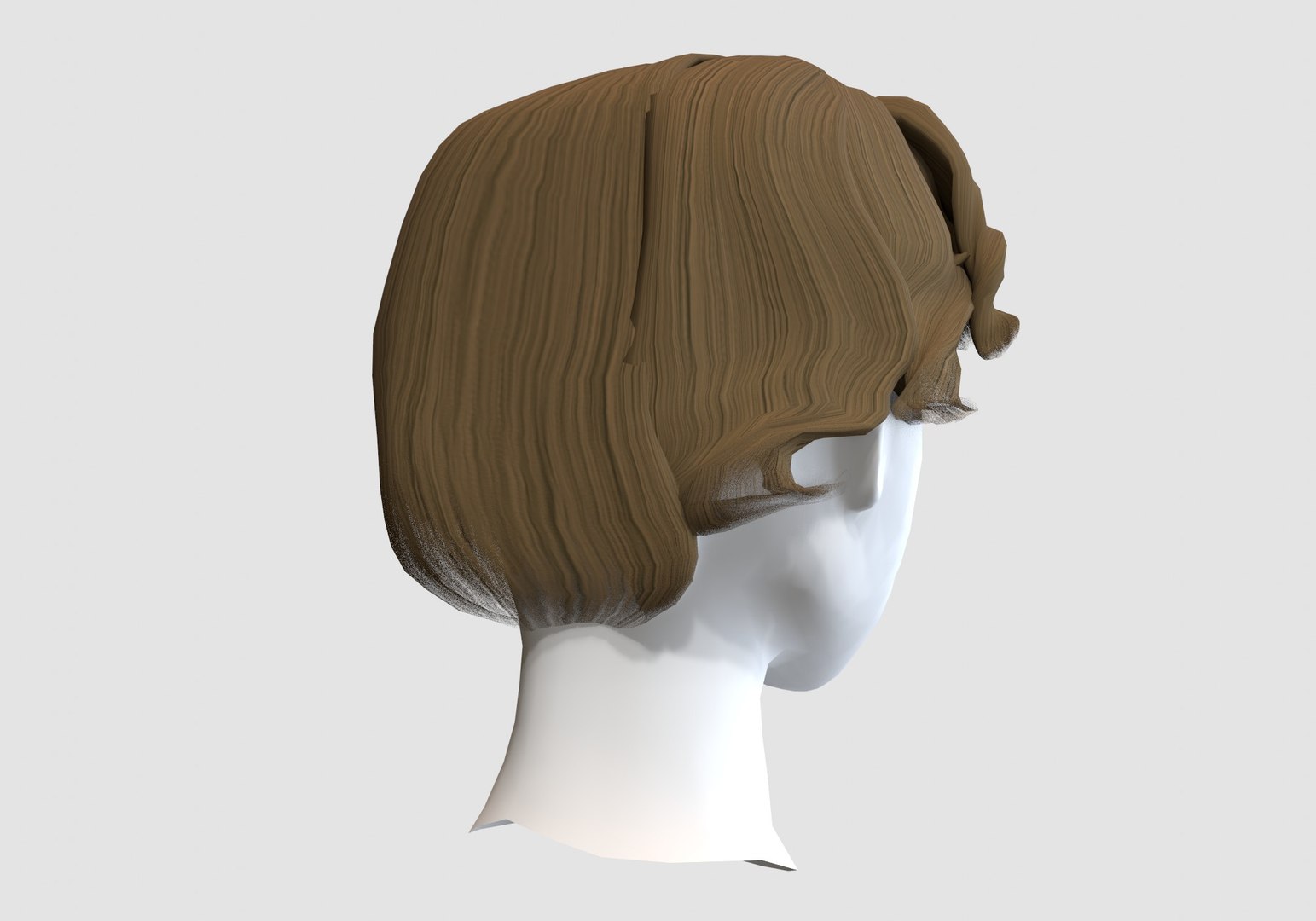 Cartoon Wavy Hairstyle Model - TurboSquid 1922805