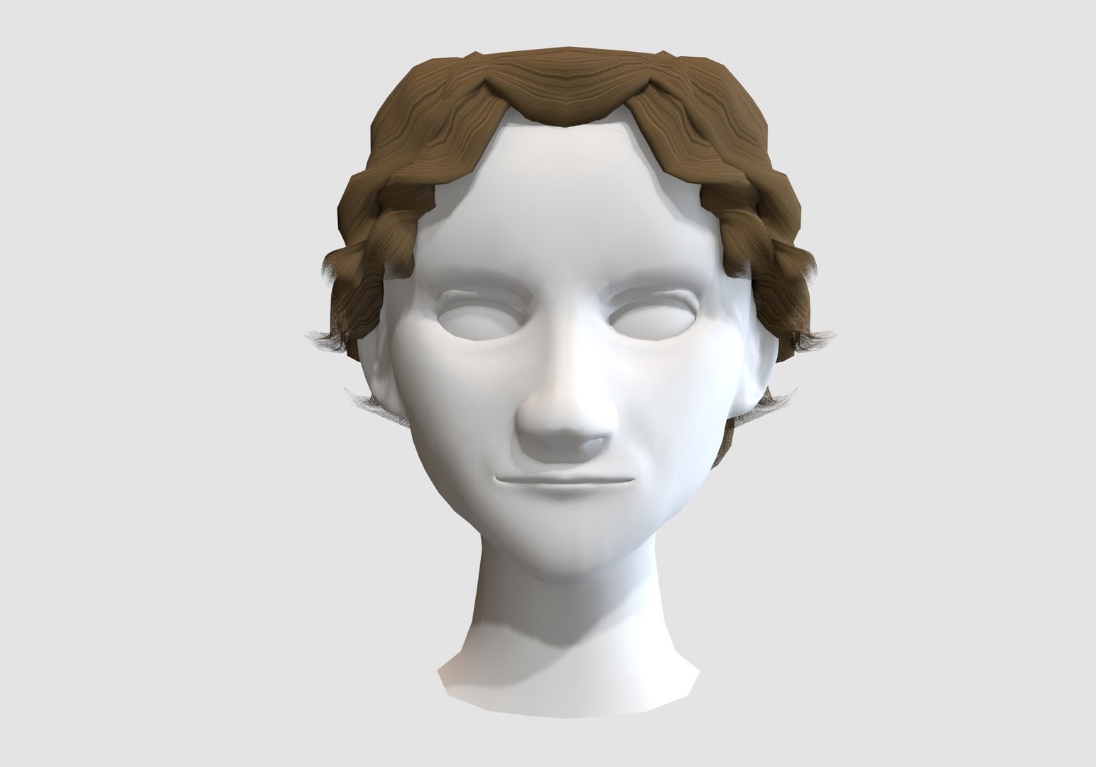 Cartoon Wavy Hairstyle Model - TurboSquid 1922805