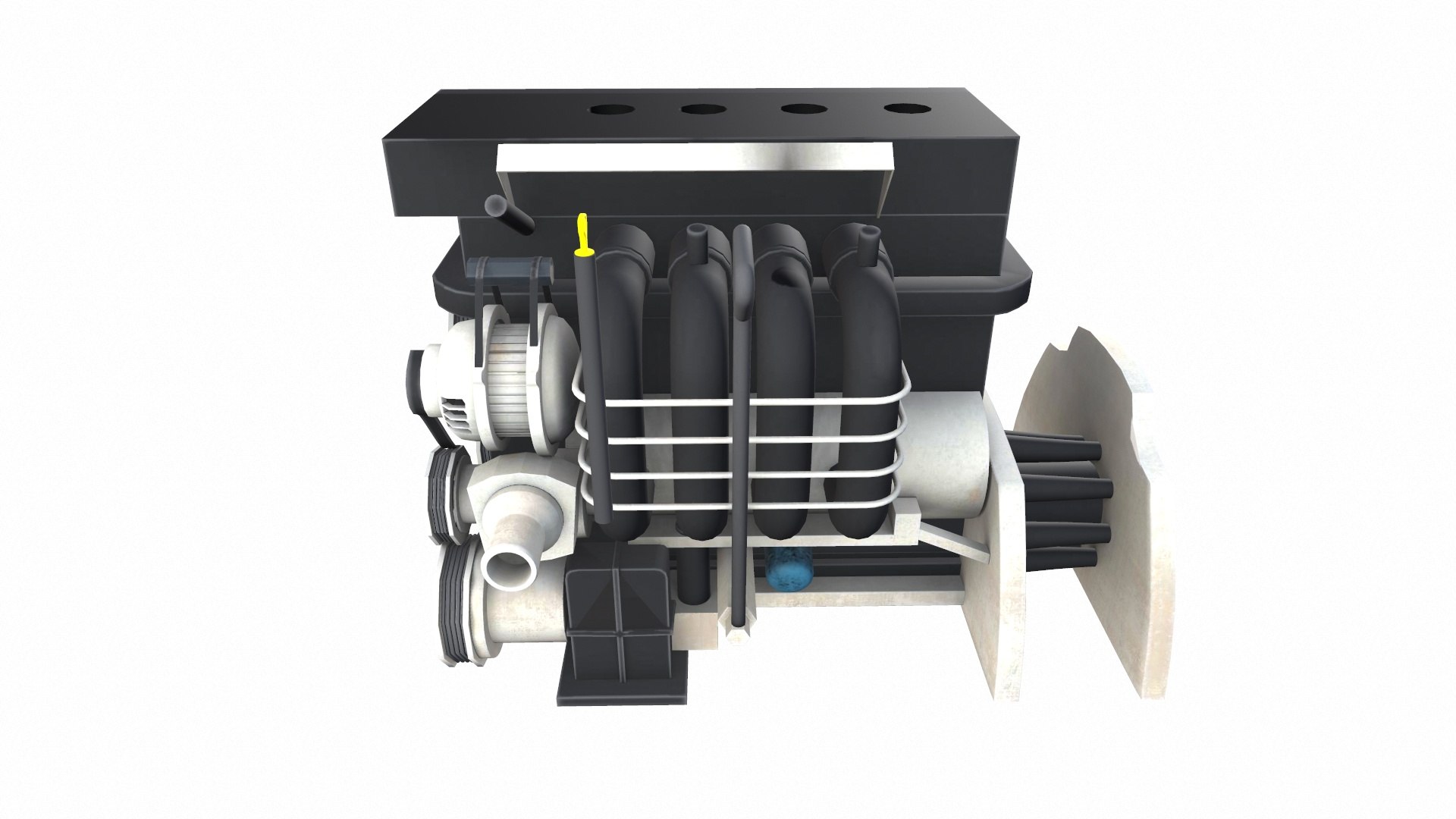 Car Engine Low Poly 3D Model - TurboSquid 2342735