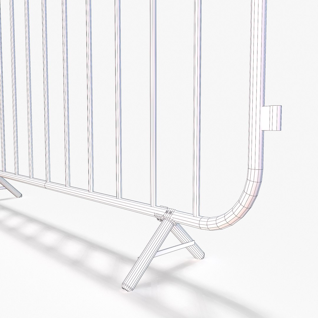 Yellow Crowd Control Barrier PBR 3D Model - TurboSquid 1843810