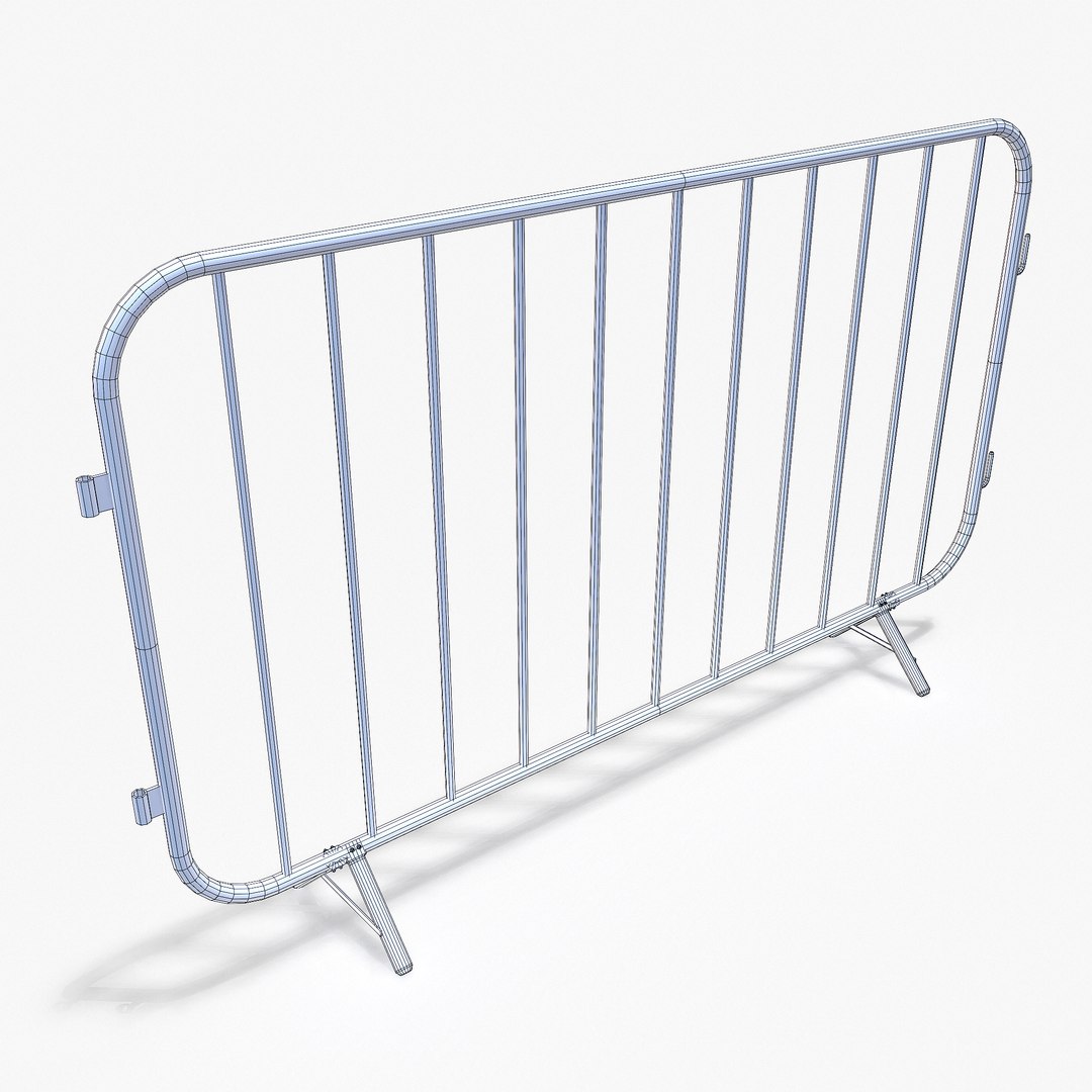 Yellow Crowd Control Barrier PBR 3D Model - TurboSquid 1843810