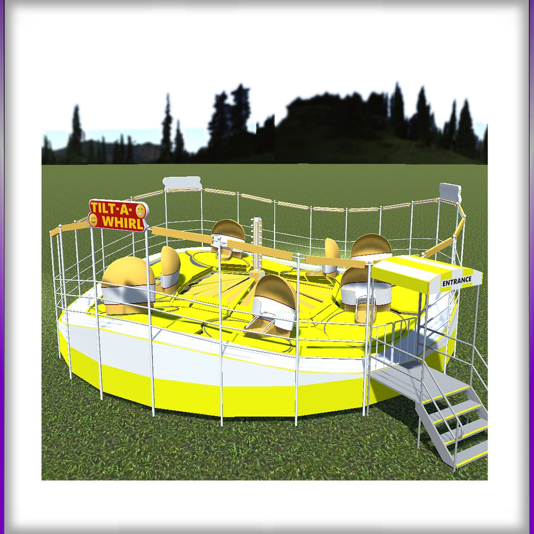 3D Classic Tilt-A-Whirl Carnival Ride Model - TurboSquid 1793652