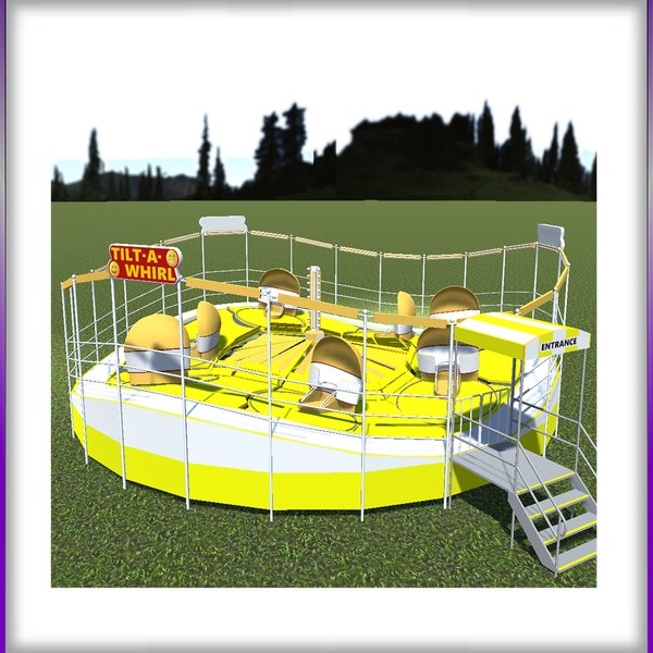 3D Classic Tilt-A-Whirl Carnival ride model - TurboSquid 1793652