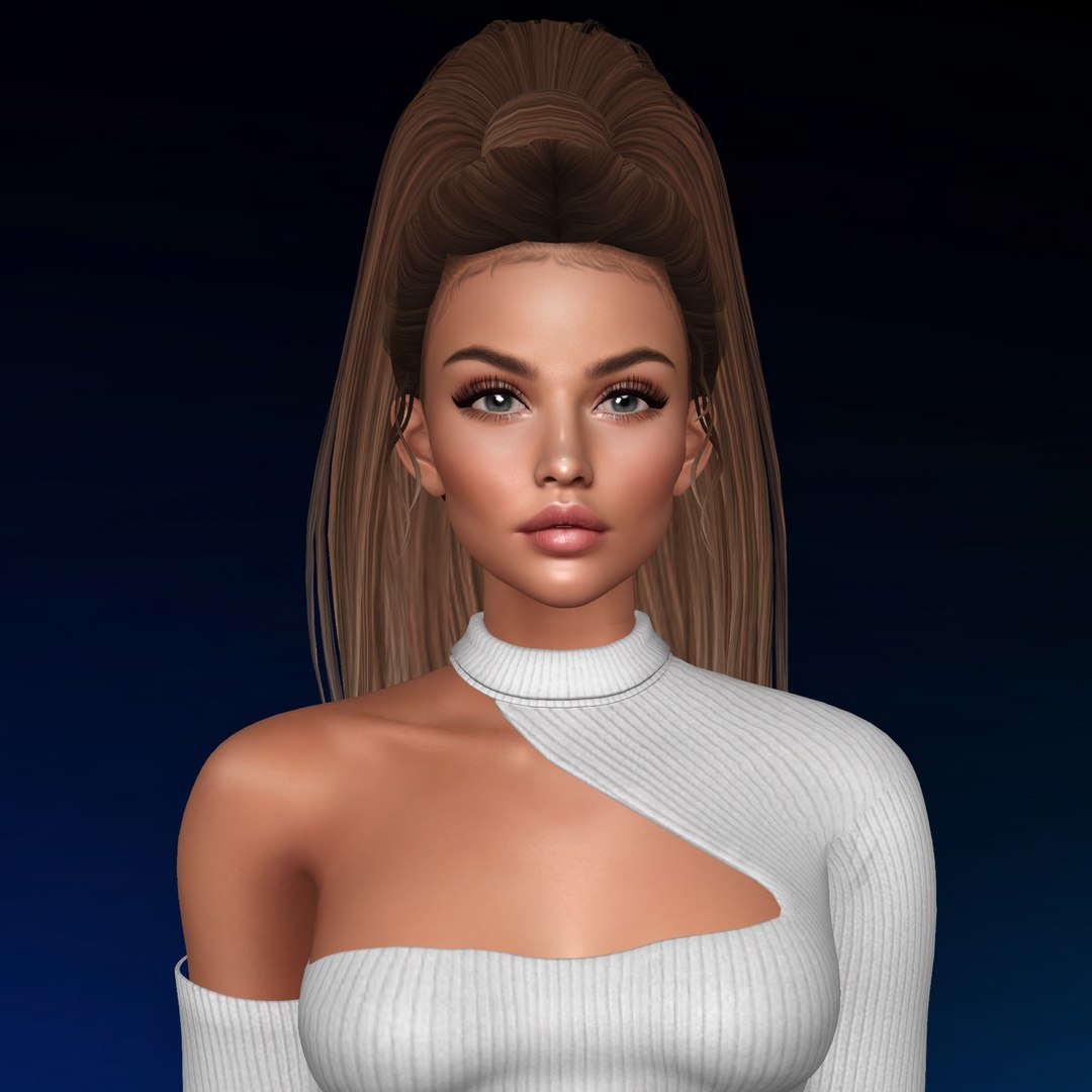 Hairstyle Secondlife 3D Model - TurboSquid 1650508