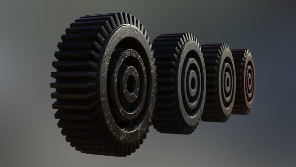 3D model Industrial Gear Set - 01 - TurboSquid 1807587