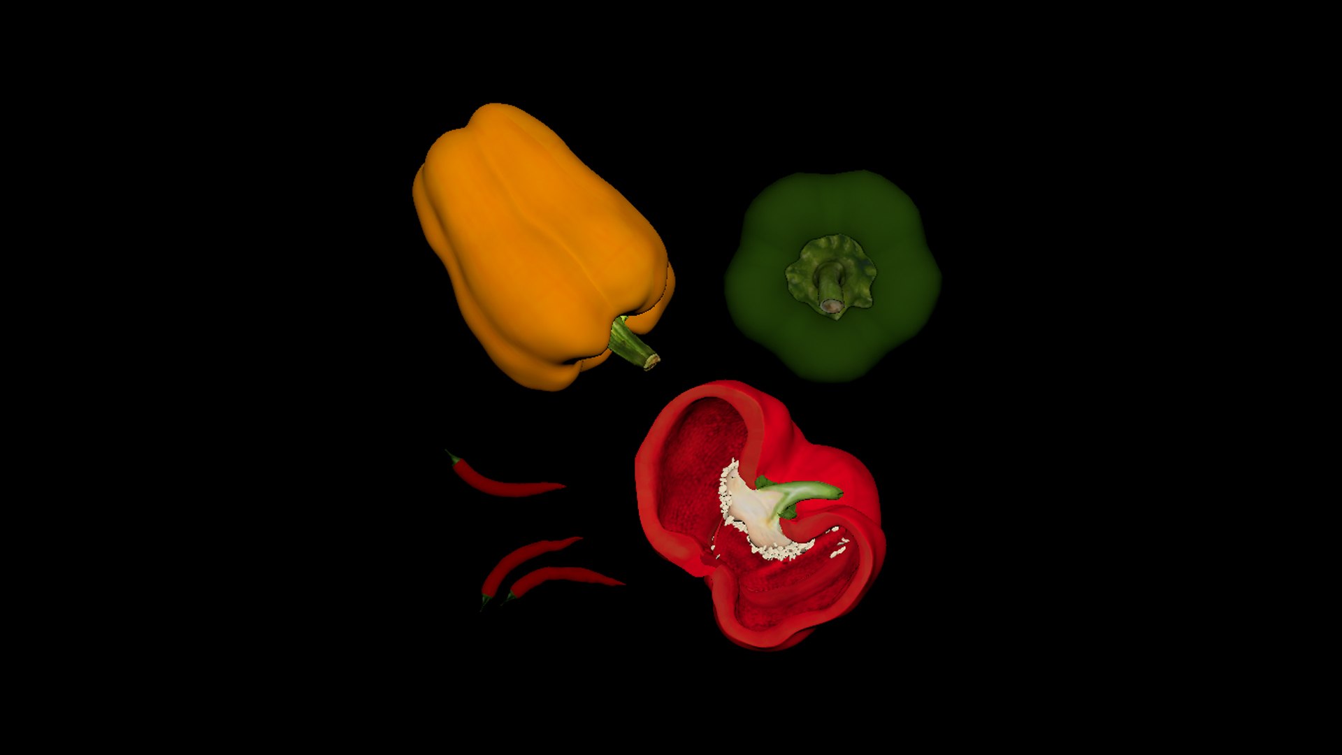 Poivron pepper 3D - TurboSquid 1297386