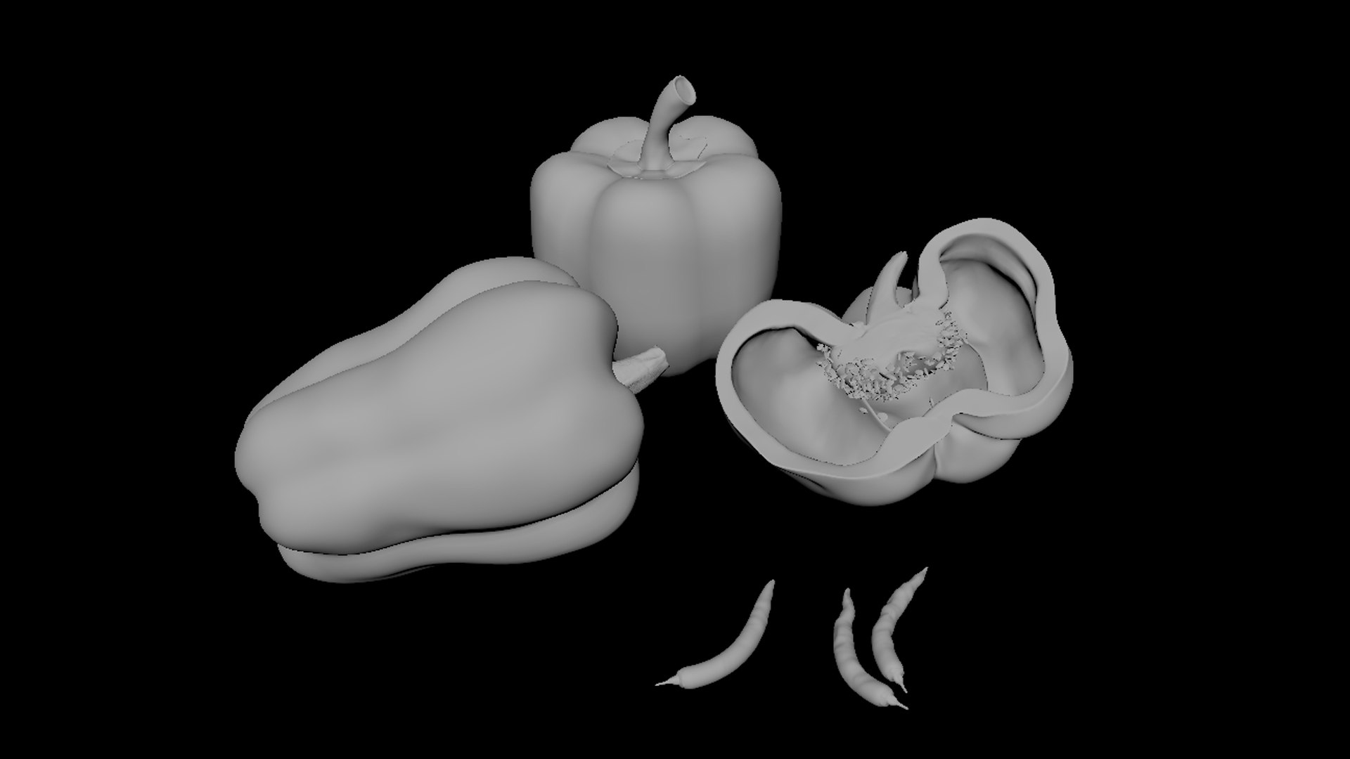 Poivron pepper 3D - TurboSquid 1297386
