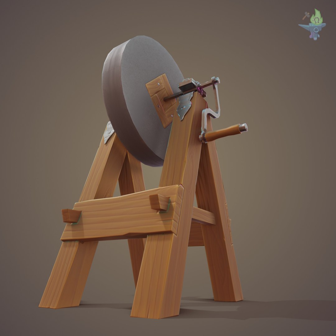 3D Medieval Grindstone Model - TurboSquid 1380175