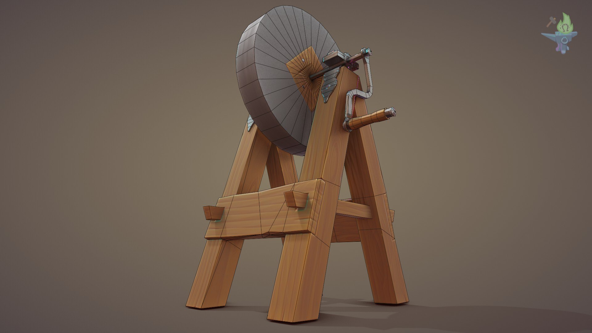 3D Medieval Grindstone Model - TurboSquid 1380175