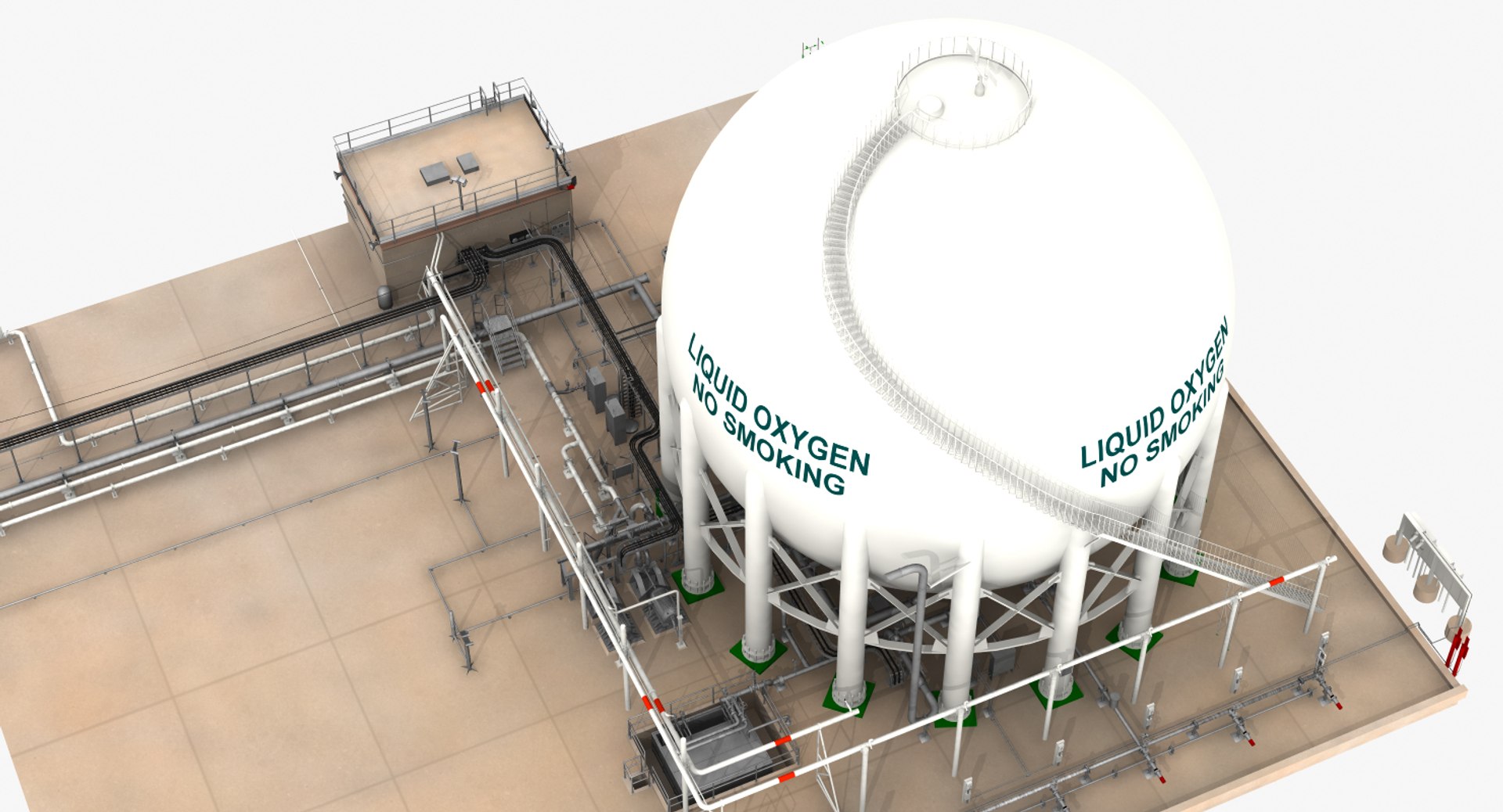 lox storage facilities shuttle launch 3d x