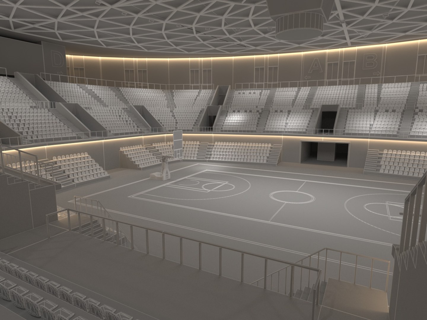 Basketball Arena 2 3D Model - TurboSquid 2102562