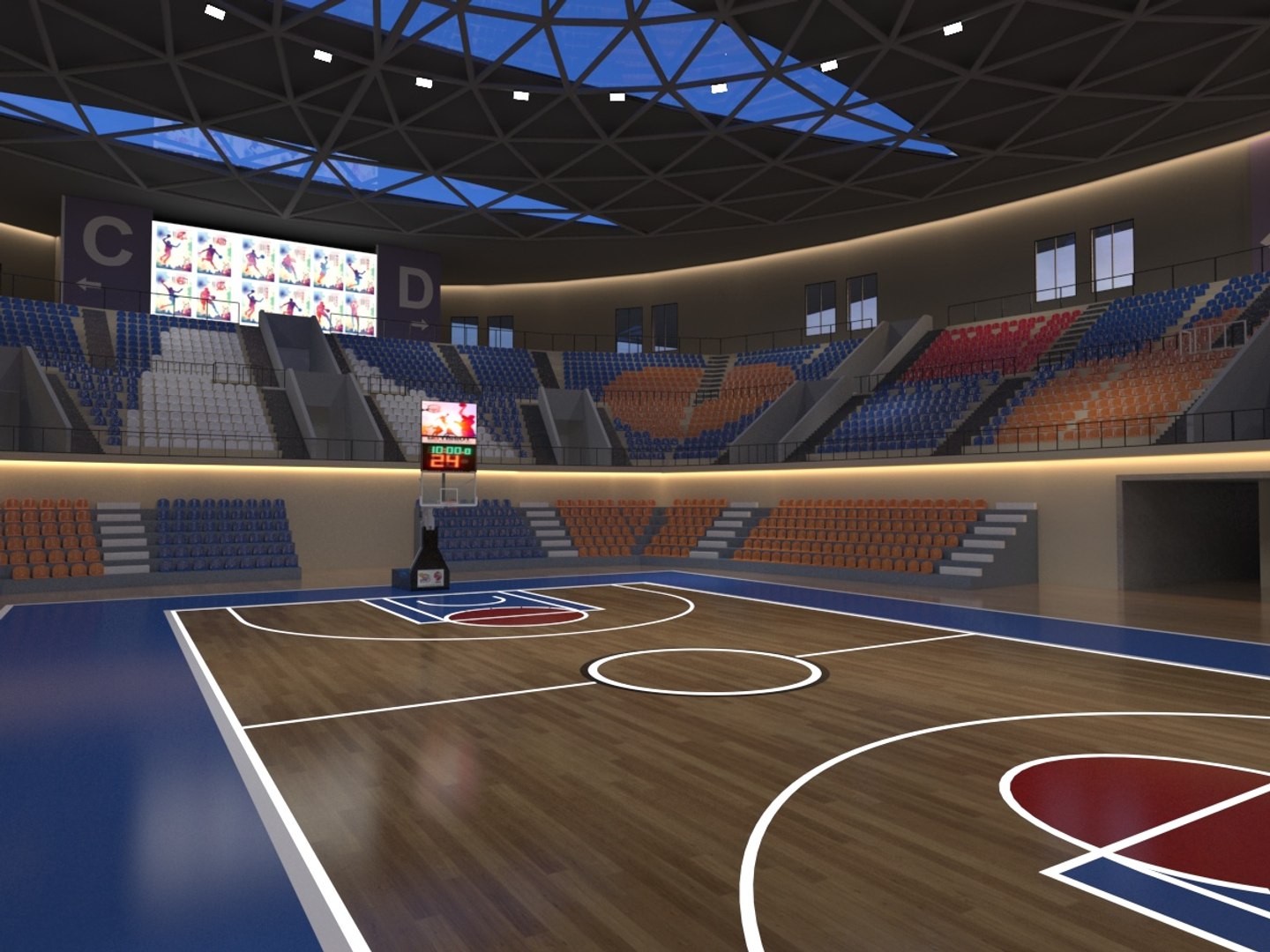 Basketball Arena 2 3D Model - TurboSquid 2102562