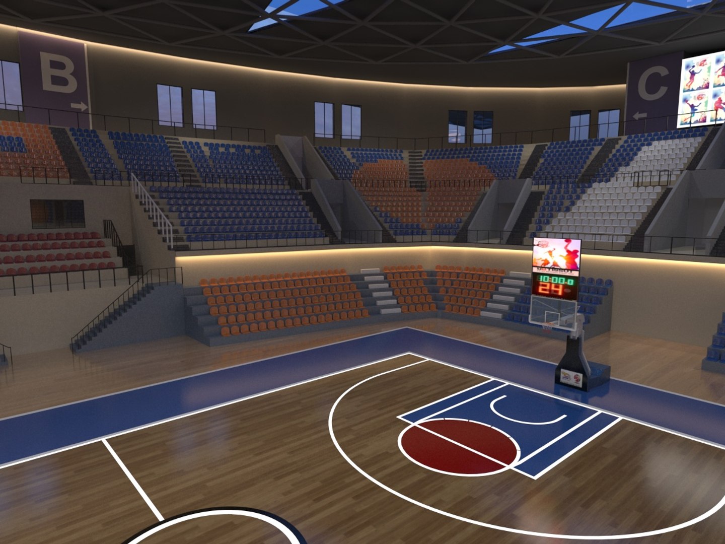 Basketball Arena 2 3D Model - TurboSquid 2102562