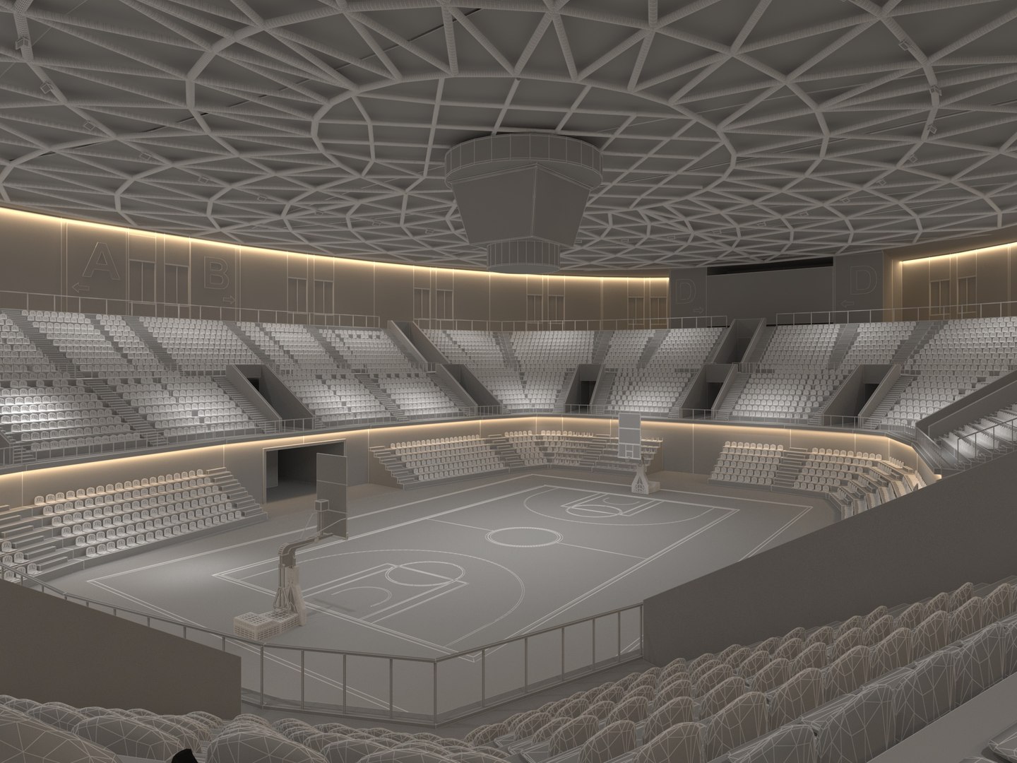 Basketball Arena 2 3D Model - TurboSquid 2102562