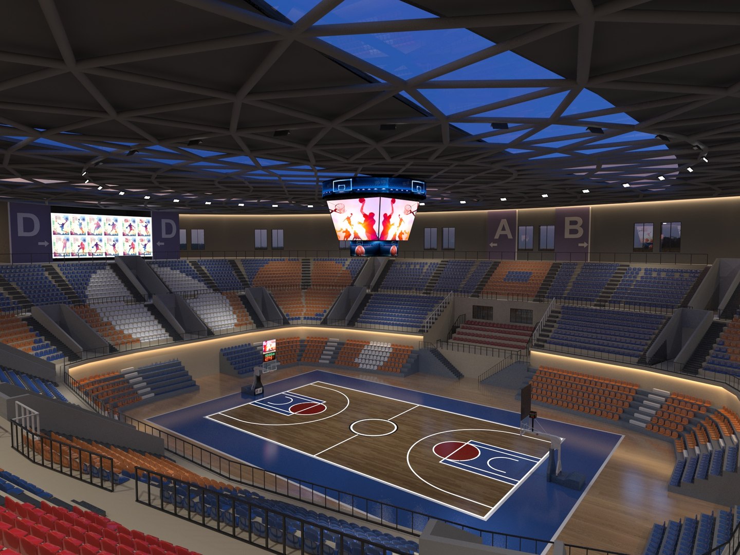 Basketball Arena 2 3D Model - TurboSquid 2102562