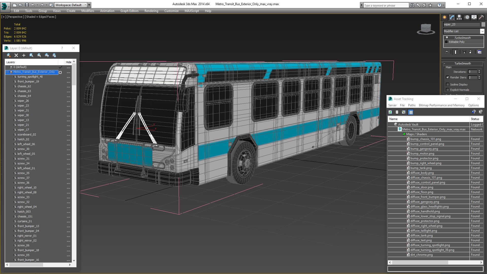 3D Metro Transit Bus Exterior Only - TurboSquid 1767101