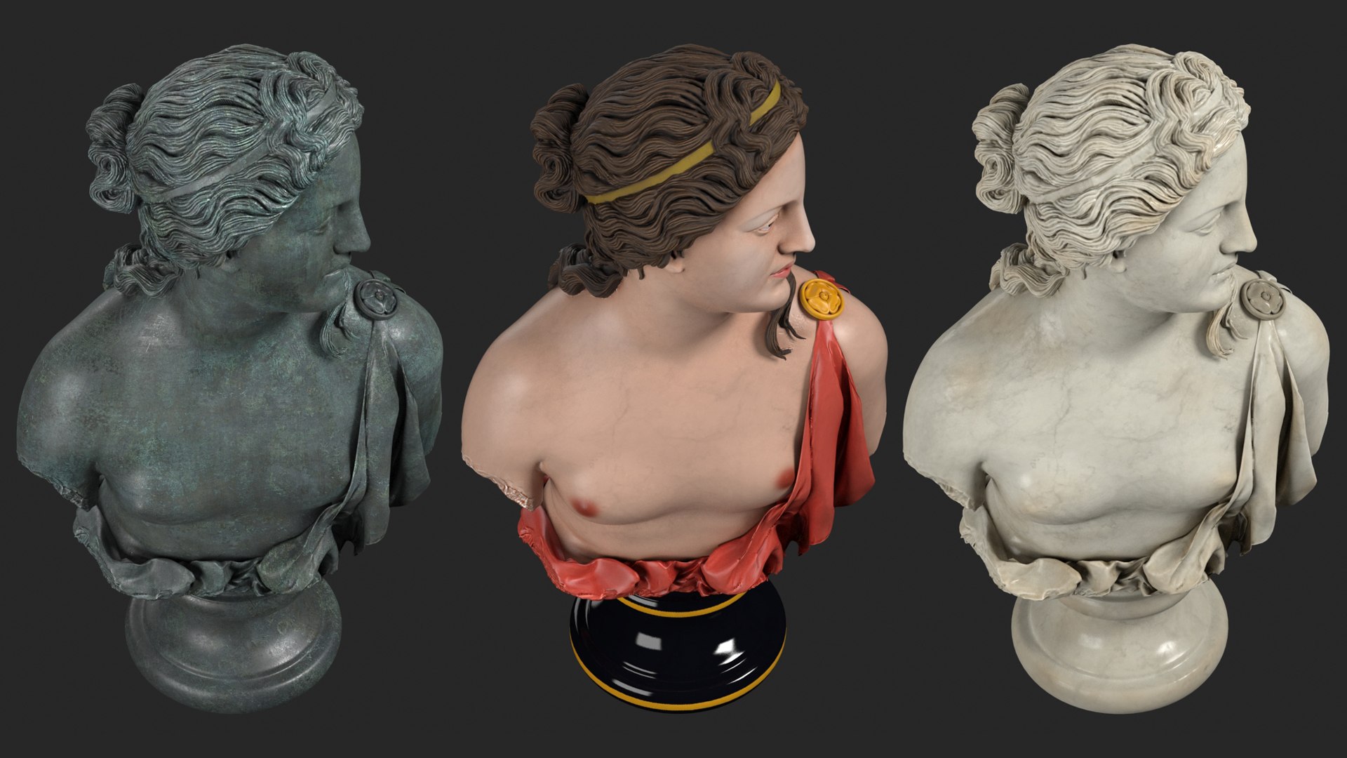 3D Classical Bust Collection Model - TurboSquid 1892765