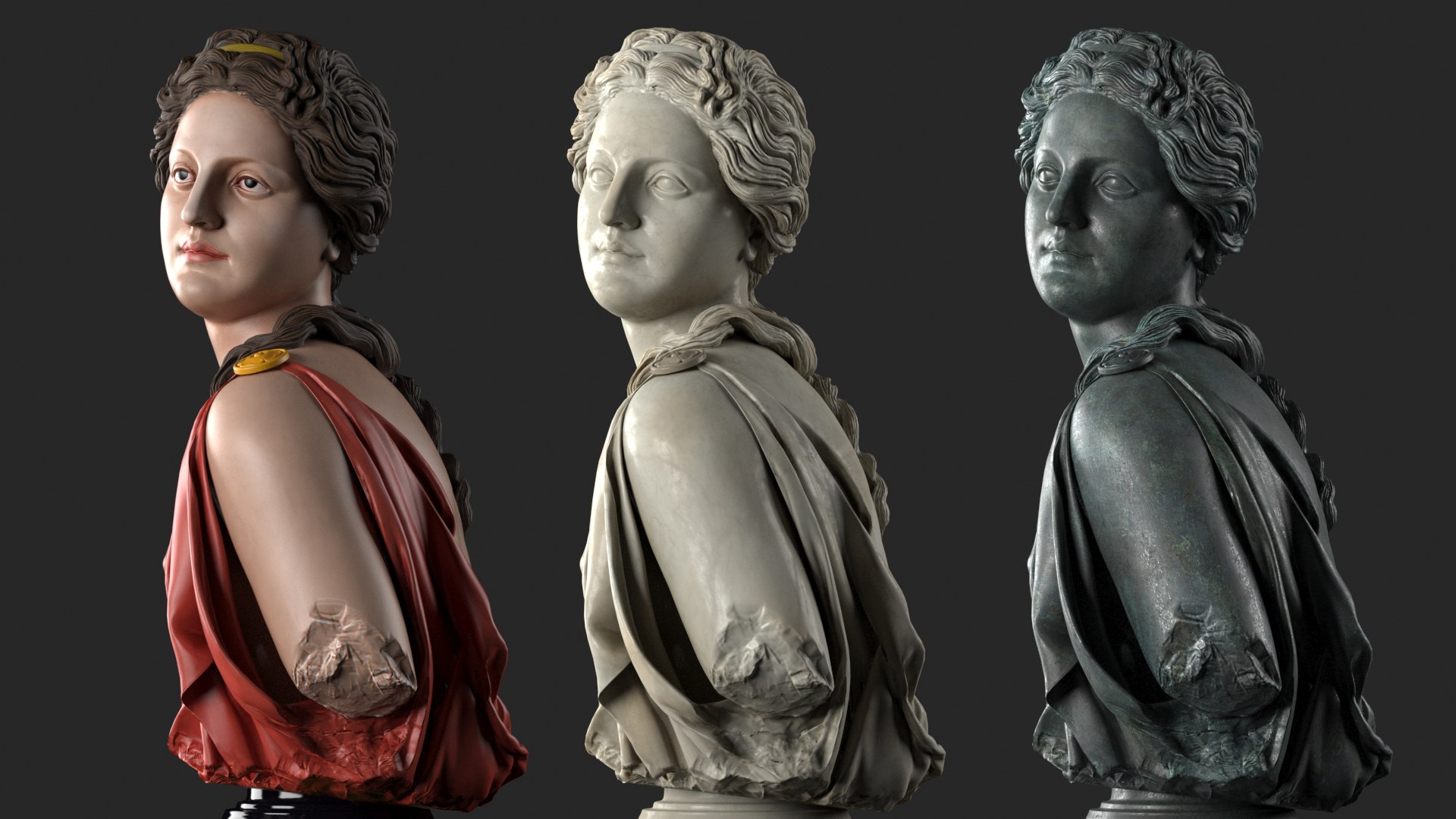 3D Classical Bust Collection Model - TurboSquid 1892765