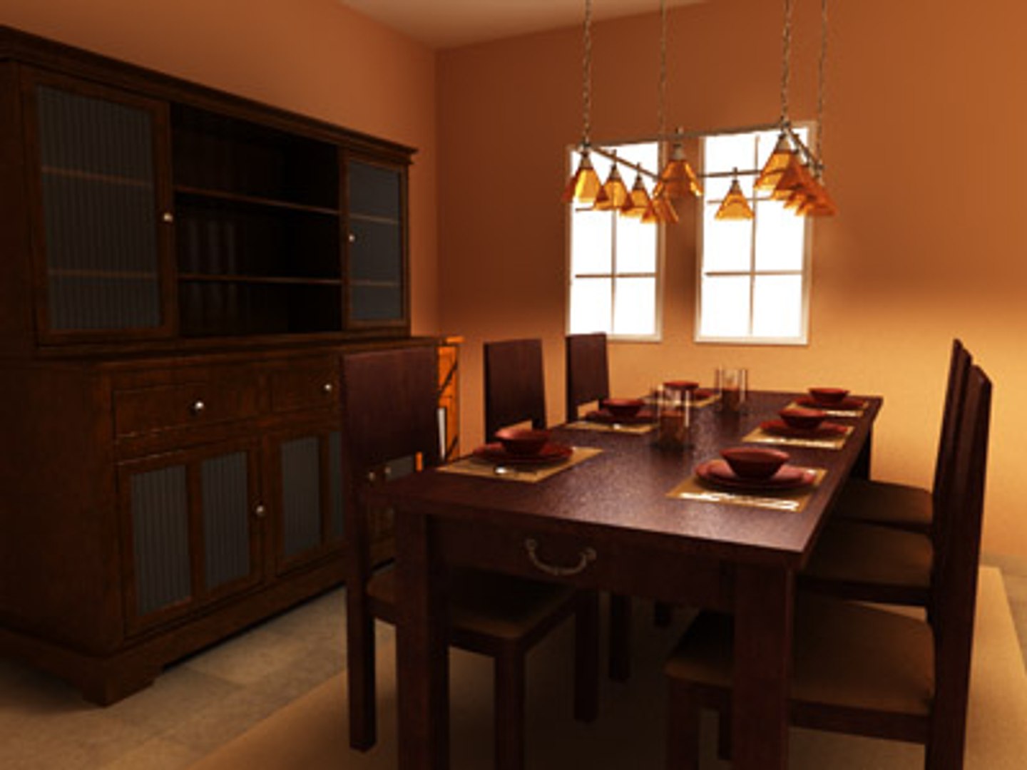 3ds Max Dining Room Set