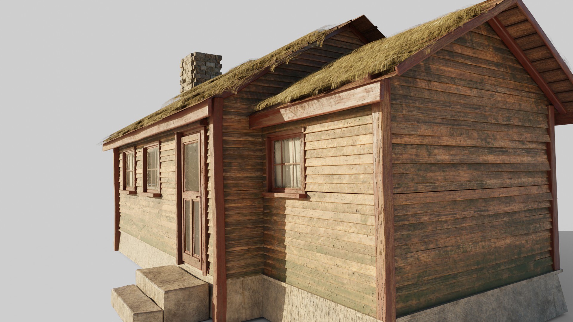 3D Cabin House Model With Pbr Textures Low-poly 3D - TurboSquid 2016597