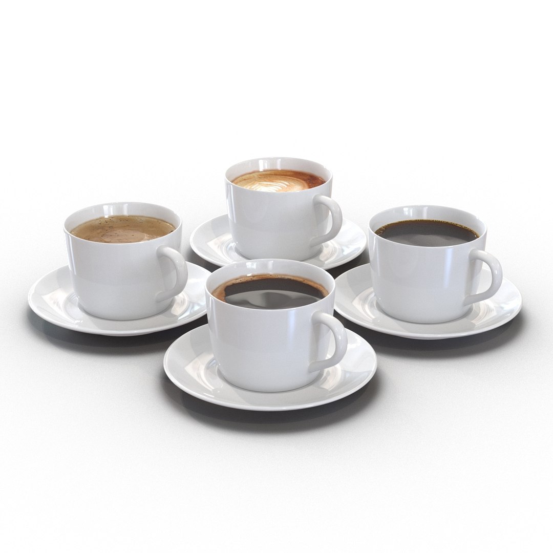 coffee cups 3d model