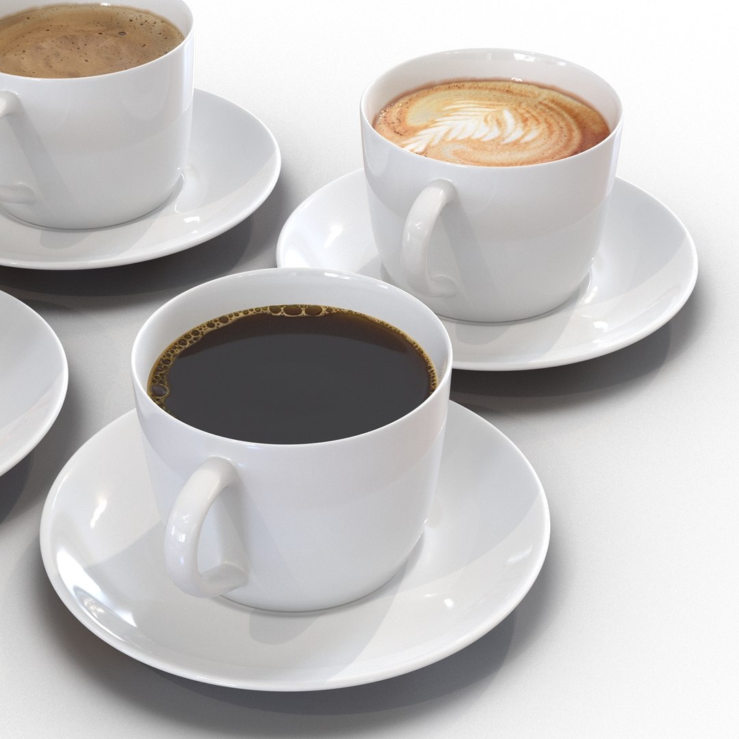 coffee cups 3d model
