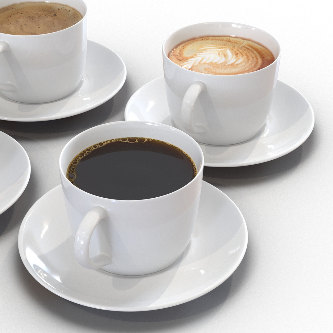 coffee cups 3d model