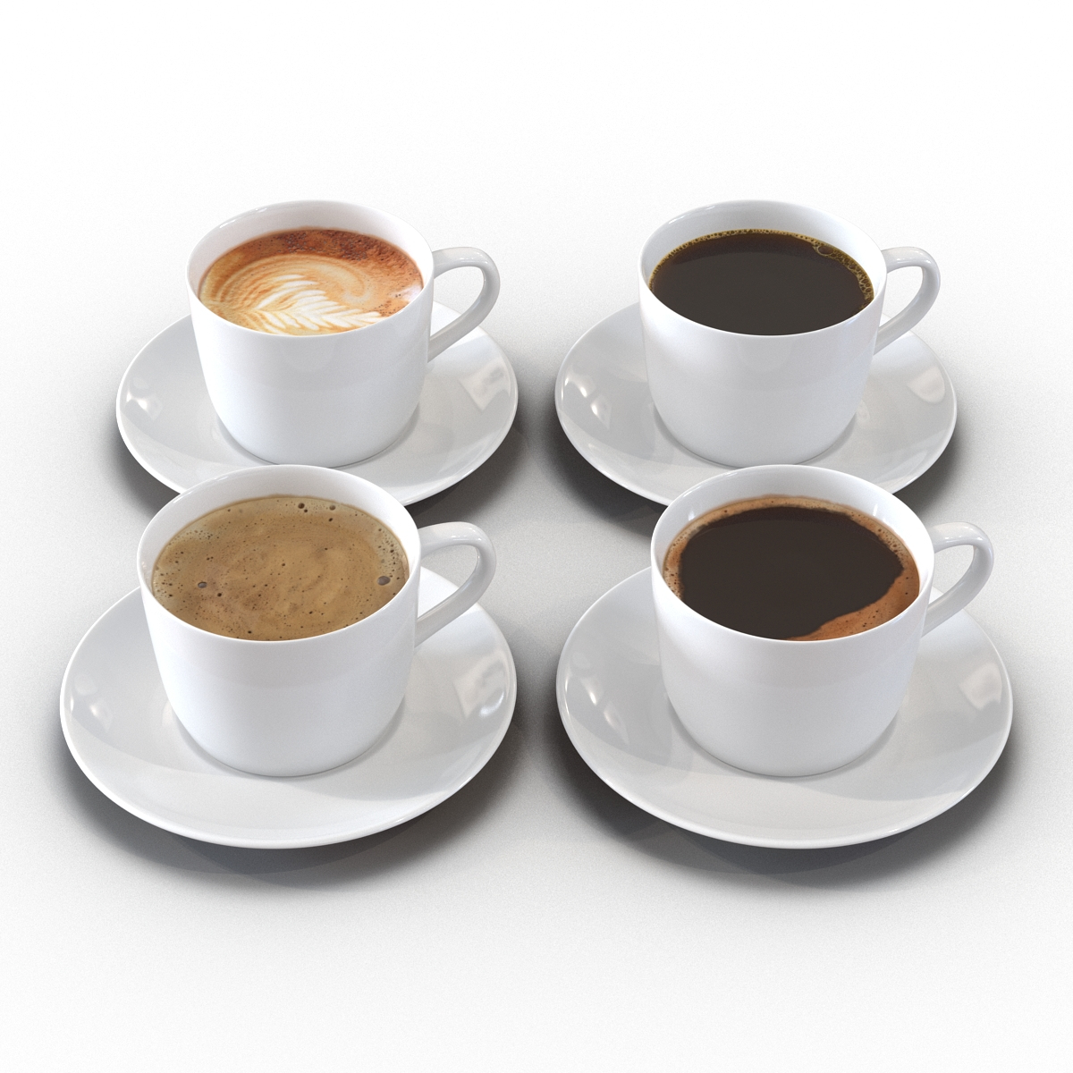 coffee cups 3d model