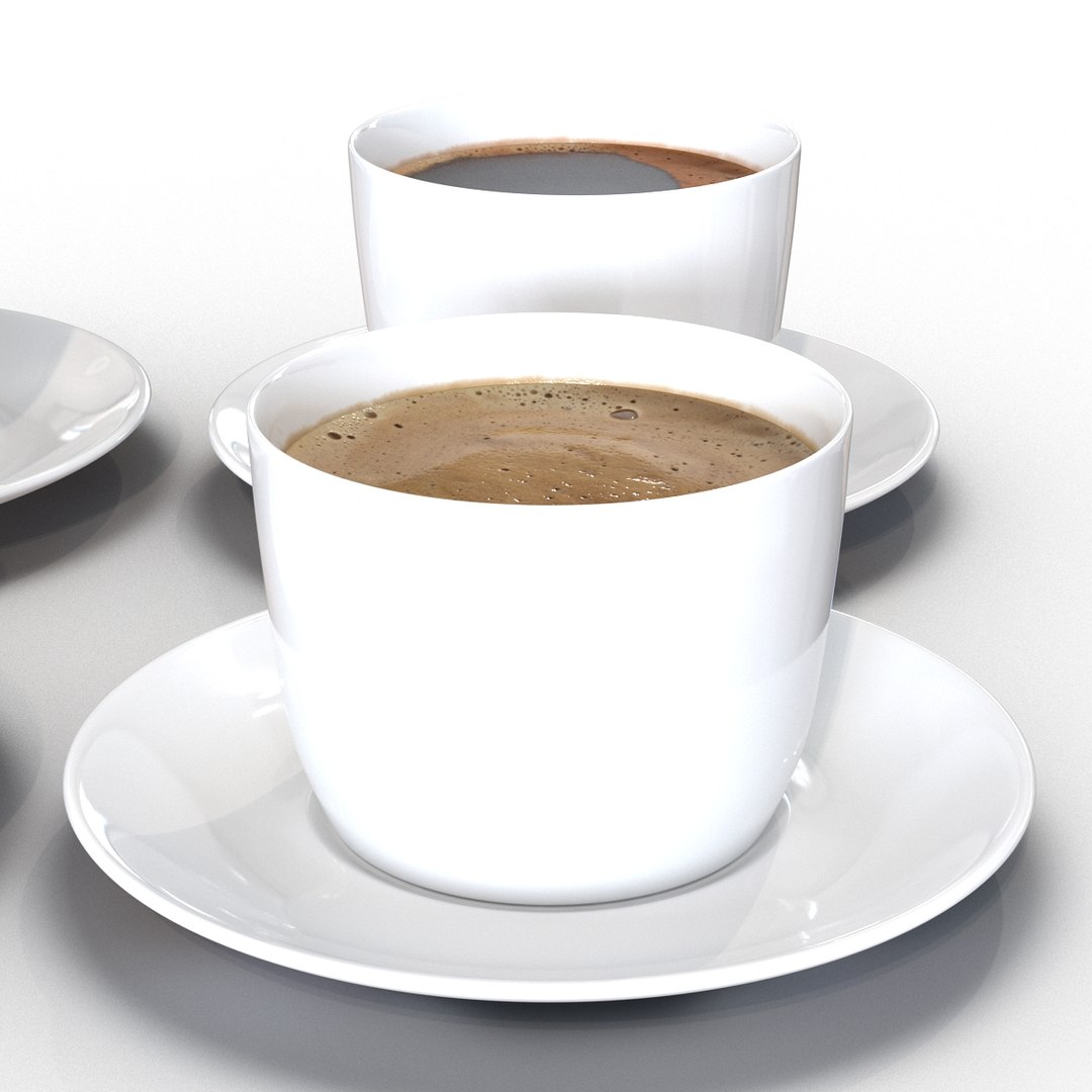 coffee cups 3d model