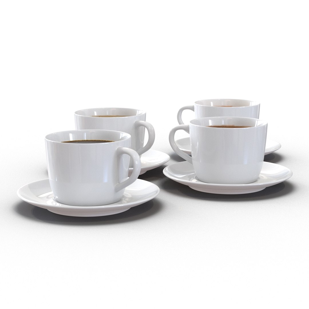 coffee cups 3d model