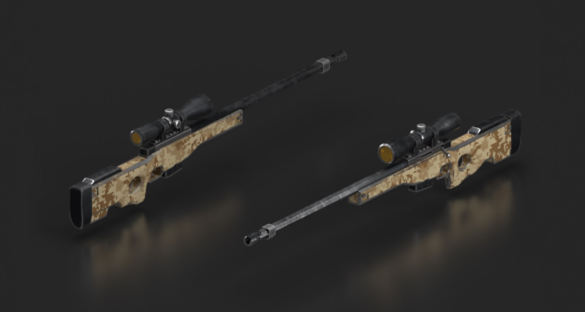 3D Awp Gun - TurboSquid 1360287