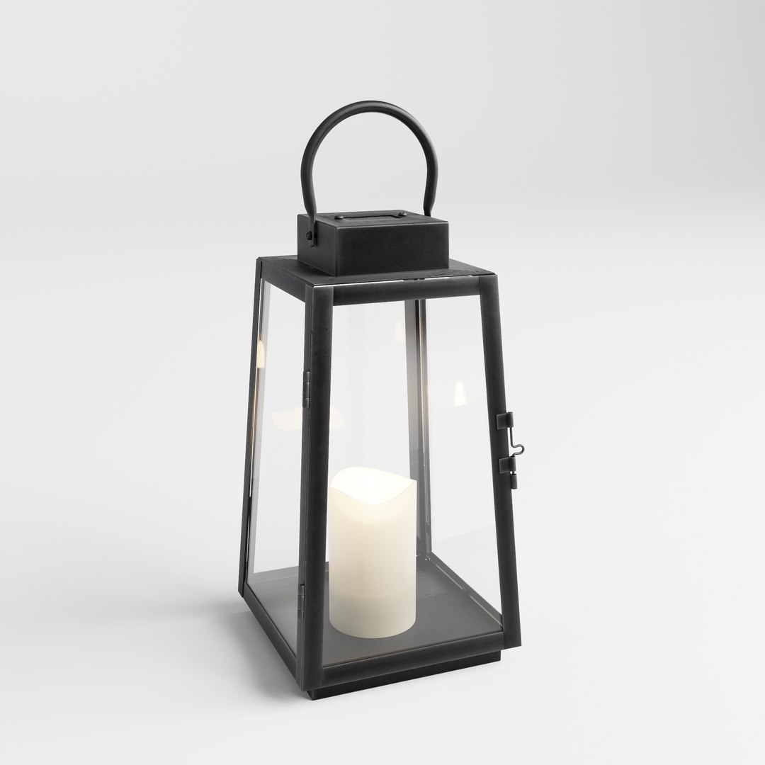 3D Trapeze LED Candle Lantern - TurboSquid 2047894