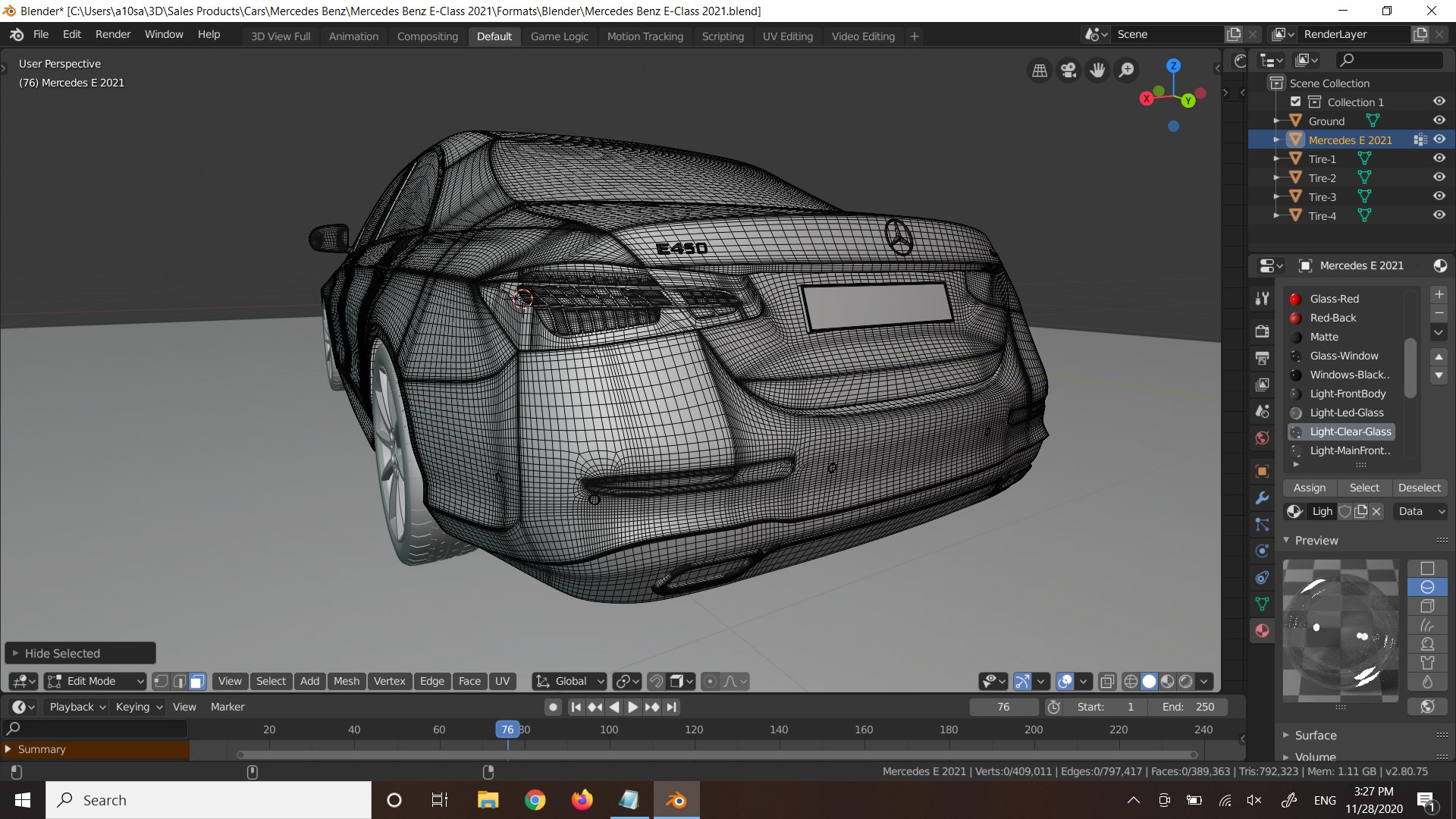 Mercedes-benz E-class 2021 Sedan Model - TurboSquid 1657018