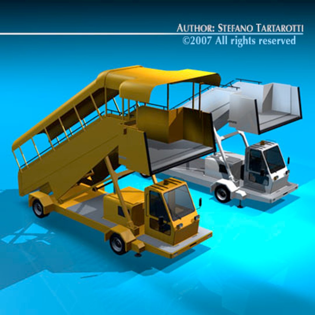Airfield Stairs Vehicle 3d Model