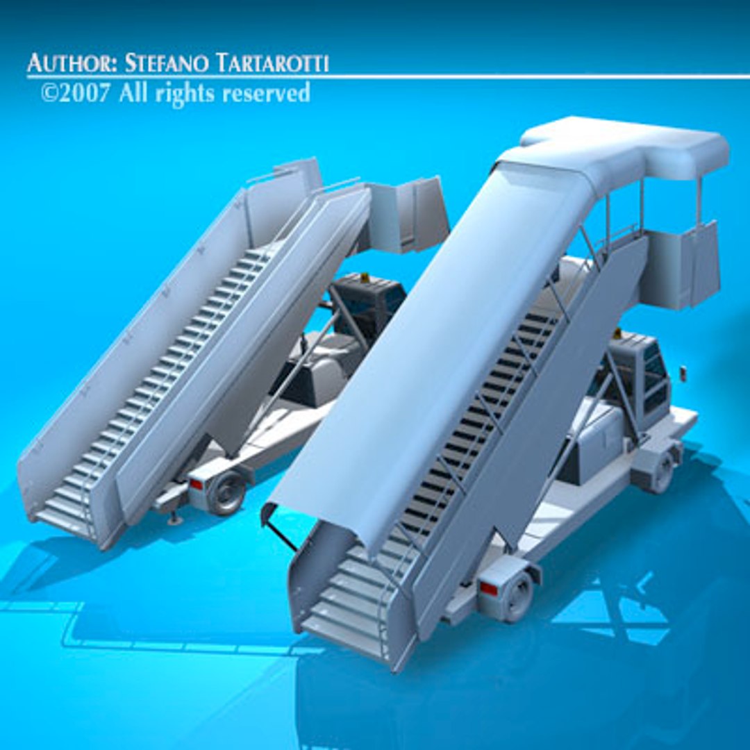 Airfield Stairs Vehicle 3d Model