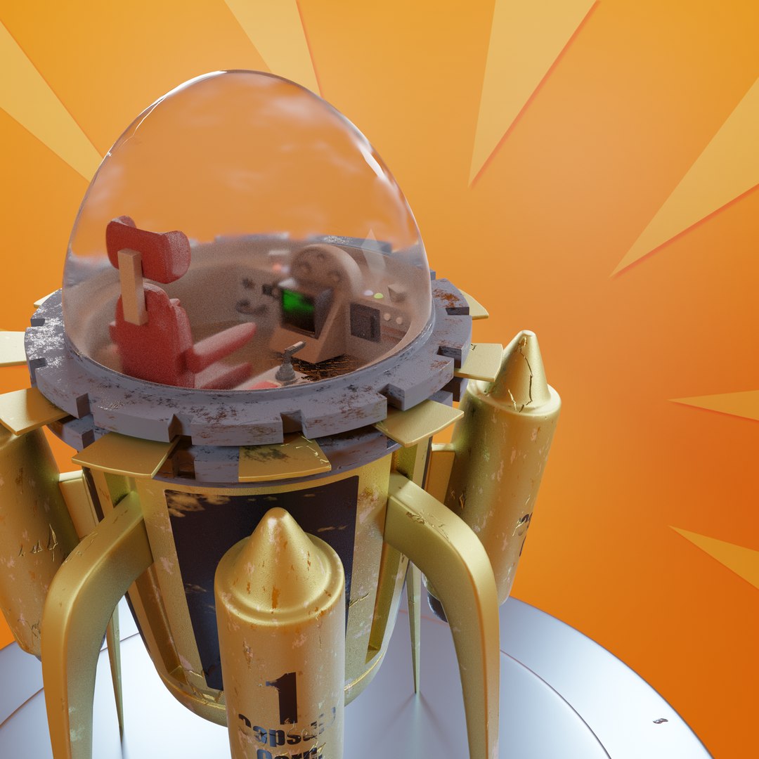 3D Model Trunk Time Machine Dragon Ball - TurboSquid 1597249
