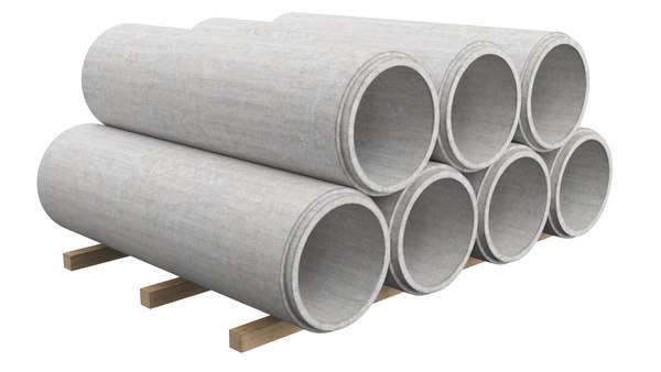 3D Concrete Pipe Stack - TurboSquid 2012955
