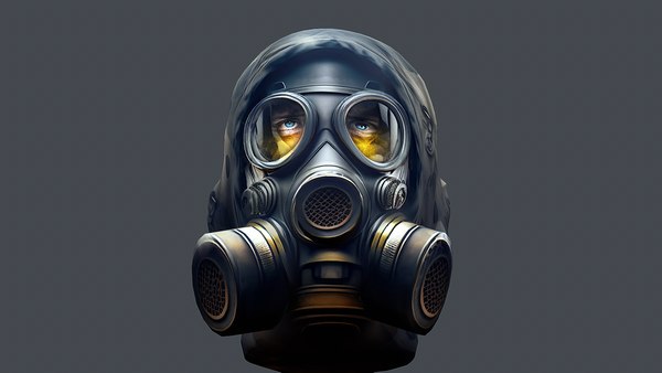 3D model Gas mask protection futuristic isolated equipment - TurboSquid ...