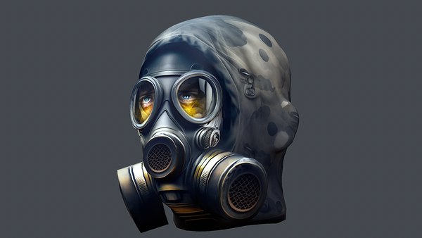 3D model Gas mask protection futuristic isolated equipment - TurboSquid ...