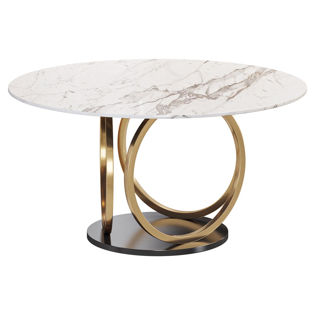 Contemporary Round Dining Table By Homary 3D Model - TurboSquid 2198542
