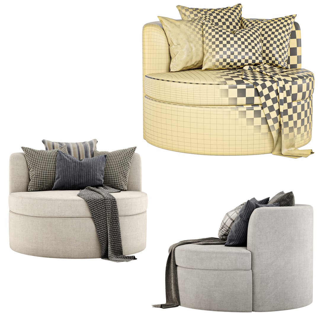 3D Model Ava Armchair By Sofa Company - TurboSquid 2200807