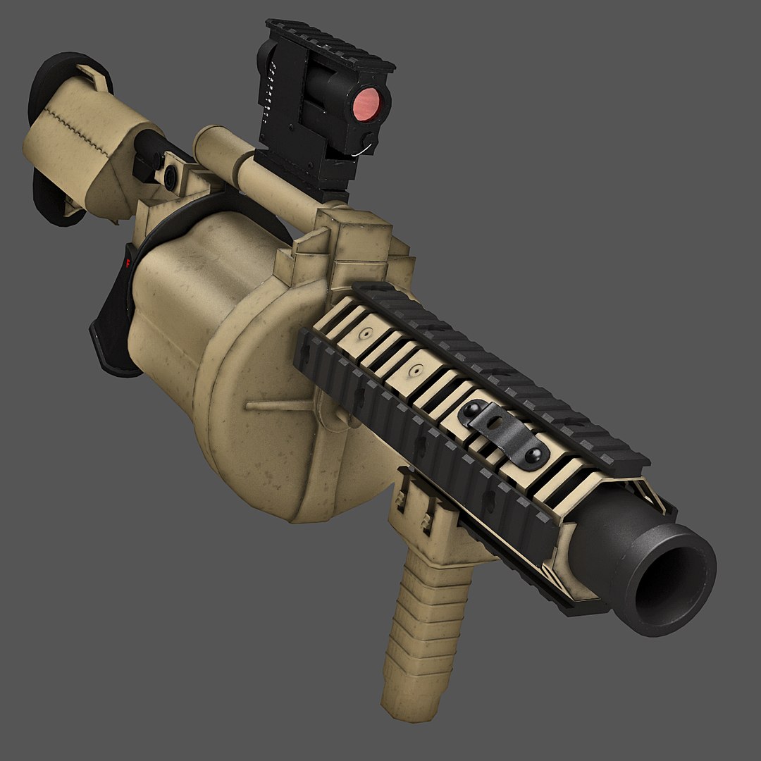 3dsmax M32 Multiple Grenade Launcher