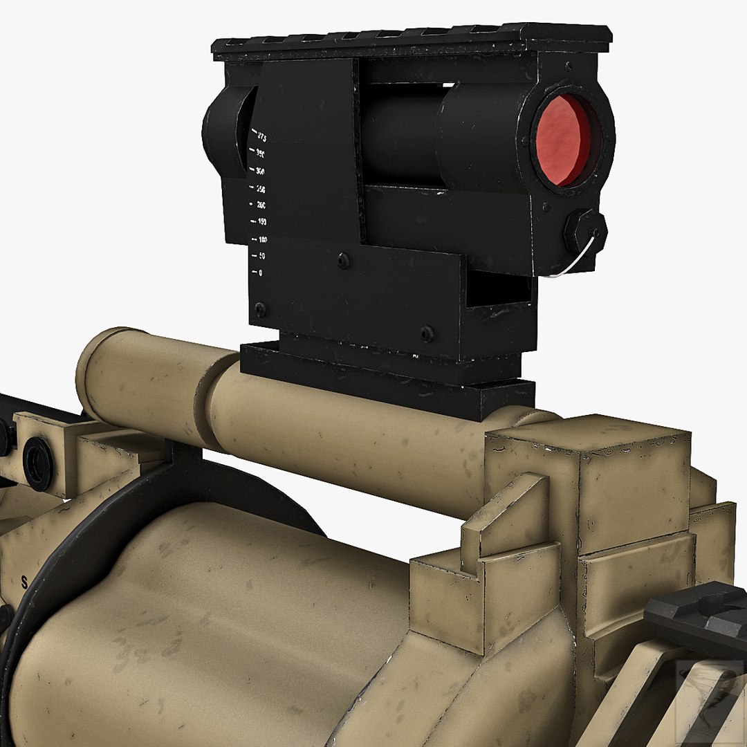 3dsmax M32 Multiple Grenade Launcher