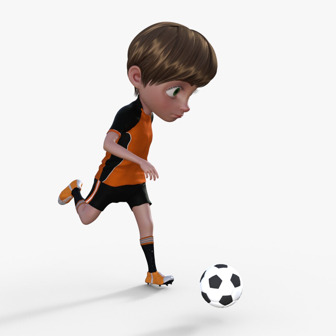 Cartoon Footballer Boy Rigged 3D Model - TurboSquid 1983716